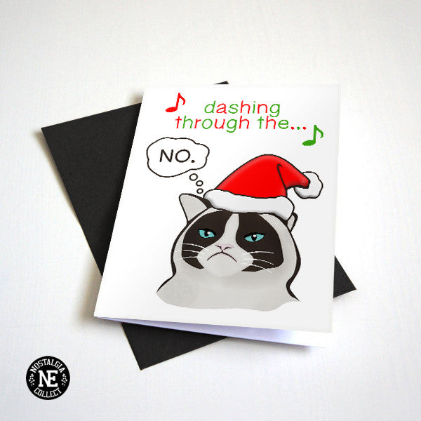 Grumpy Cat Dashing Through The No