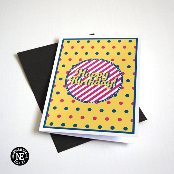 Happy Birthday Funky Retro Color Palette Birthday Card – Nostalgia Collect